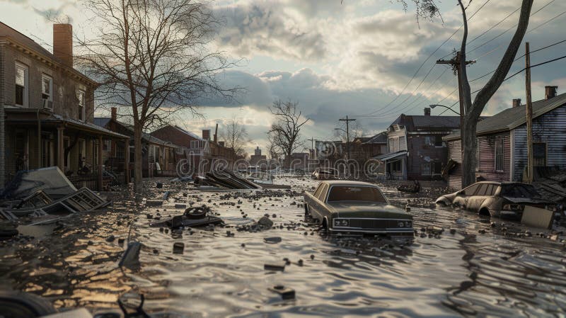 Aftermath of a Massive Flood Disaster Stock Photo - Image of pollution ...