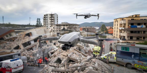 In the Aftermath: Multiple Drones Survey the Desolate Rubble of ...