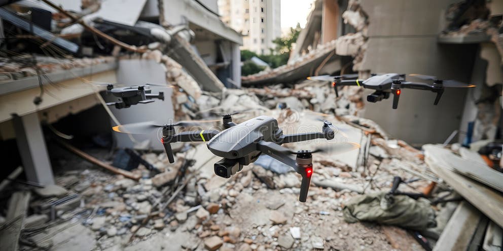 In the Aftermath: Multiple Drones Survey the Desolate Rubble of ...