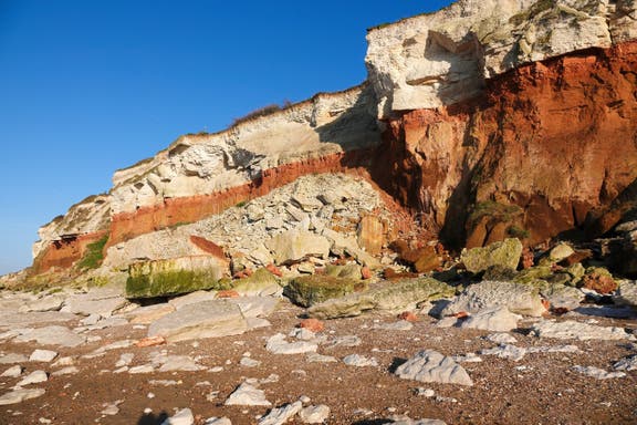 The Crumbling Cliffs at Hunstanton. Stock Photo - Image of landscape ...