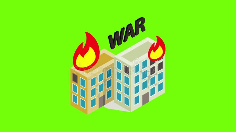 Aftermath Shelling Icon Animation Stock Footage - Video of motion ...