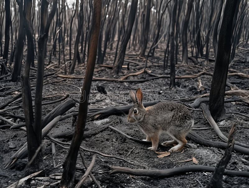 Aftermath of Wildfire stock image. Image of forest, habitat - 310651421