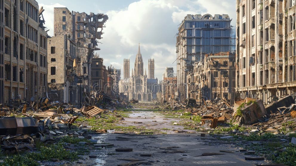 In the Aftermath of a World War, a City Lies in Ruins, Creating a Scene ...