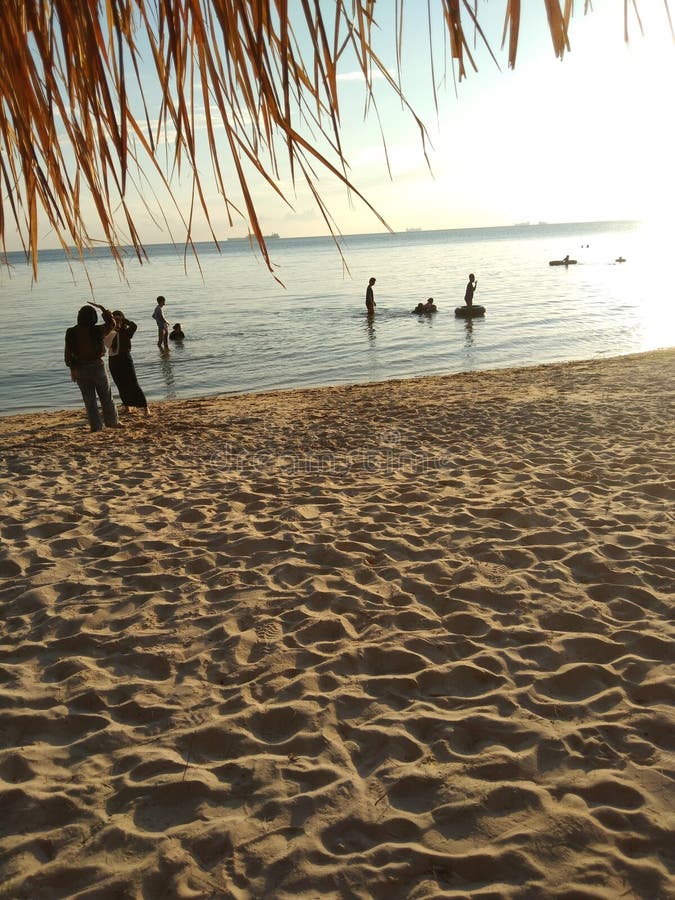 Afternoon Atmosphere on the Beach, Batam Island, Indonesia Editorial ...