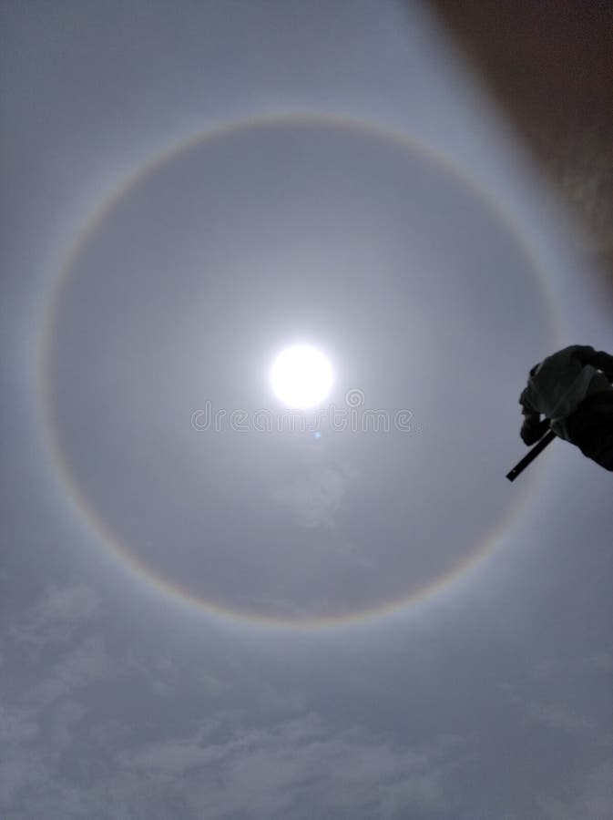 In Afternoon Circle Around the Sun Stock Photo - Image of little, face ...