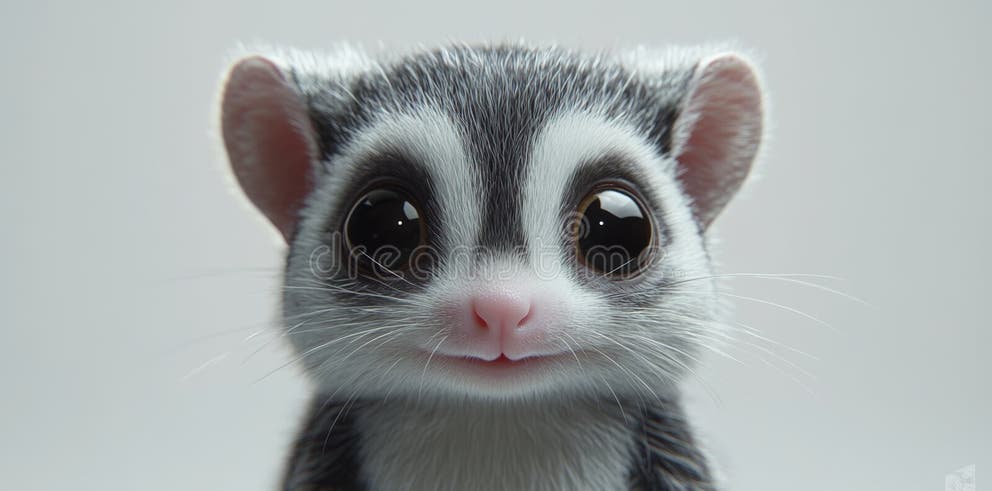 During the Afternoon, a Cute Small Primate Explores a Bright Surface ...