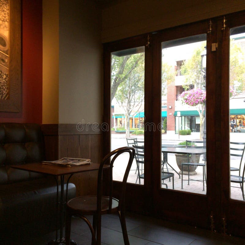 Afternoon at an empty cafe stock image. Image of afternoon - 44044633