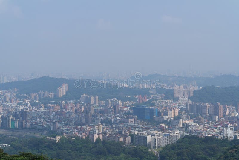Afternoon High Angle View of the Cityscape Form Wenshan District Stock ...