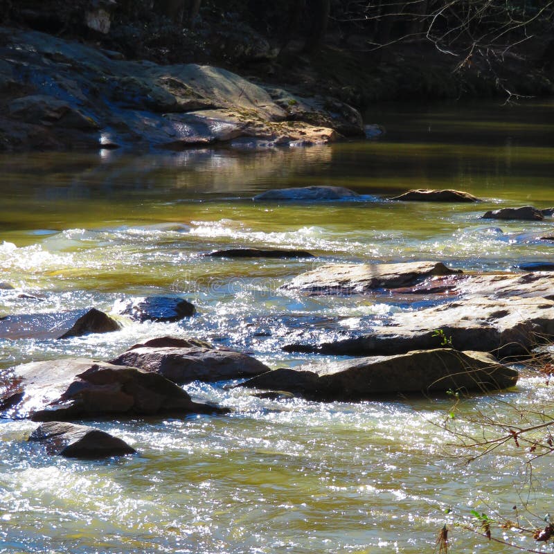 Afternoon Light Variations on River and Rocks Stock Photo - Image of ...