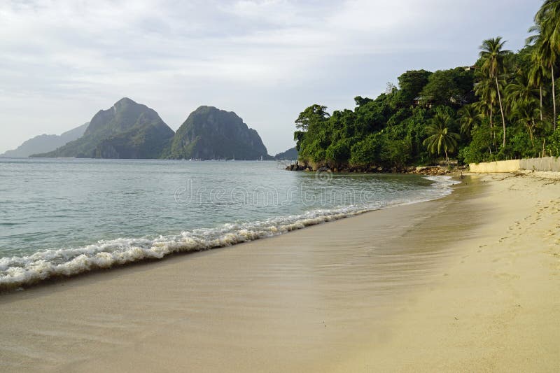 Afternoon Mood at a Tropical Beach on Palawan Island Stock Image ...