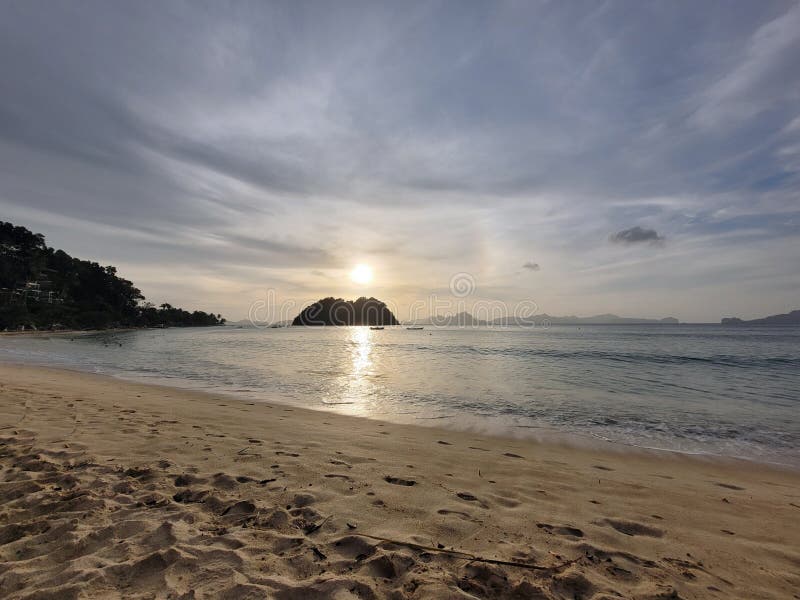 Afternoon Mood at a Tropical Beach on Palawan Island Stock Image ...
