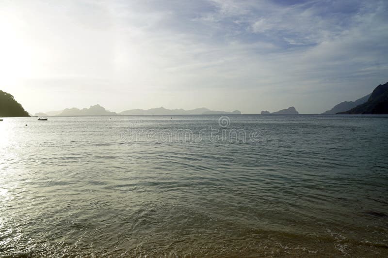 Afternoon Mood at a Tropical Beach on Palawan Island Stock Image ...