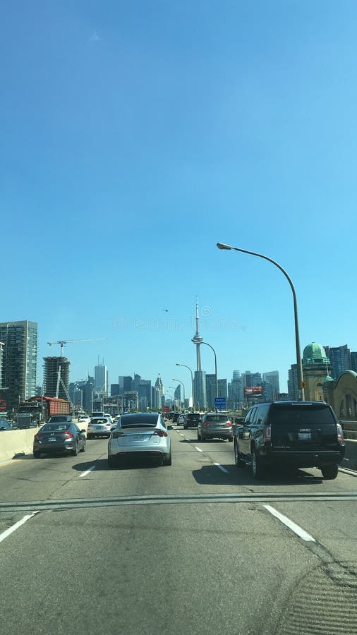 Afternoon Ontario Toronto Highway Traffic Editorial Image - Image of ...