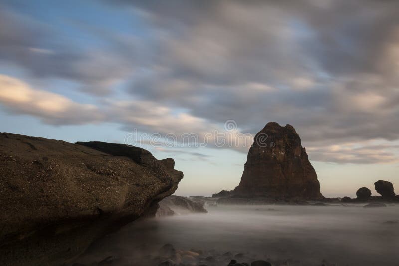 Afternoon at Papuma Beach, Jember District., East Java Stock Photo ...