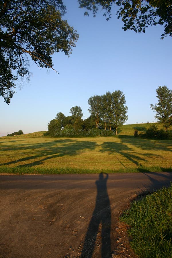 Crossroads stock photo. Image of field, teers, evening - 78367900