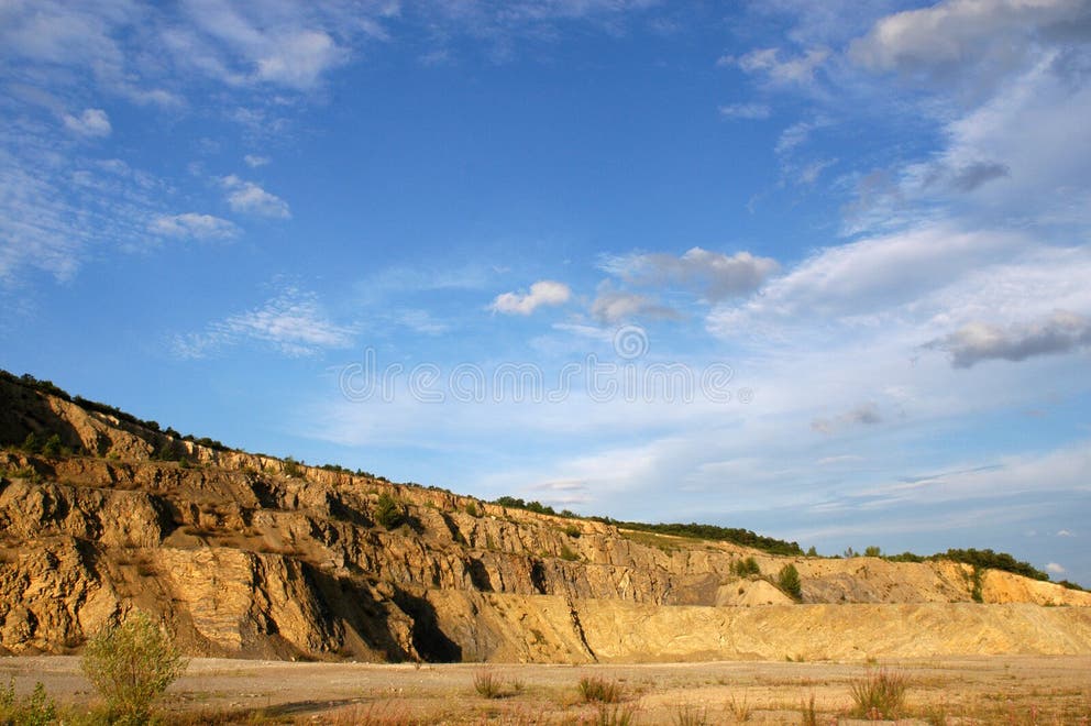 Afternoon in stone-pit stock photo. Image of sahdow, forlorn - 1699060
