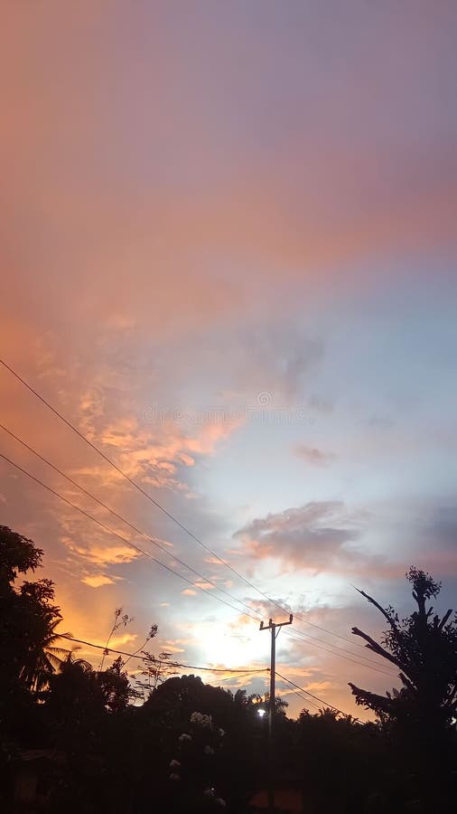 Afternoon Sunlight Shines in the Sky with Gradations of Color Stock ...