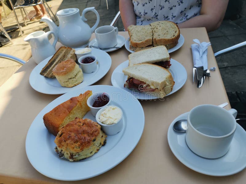 Afternoon sunny tea stock image. Image of meal, icing - 232487159