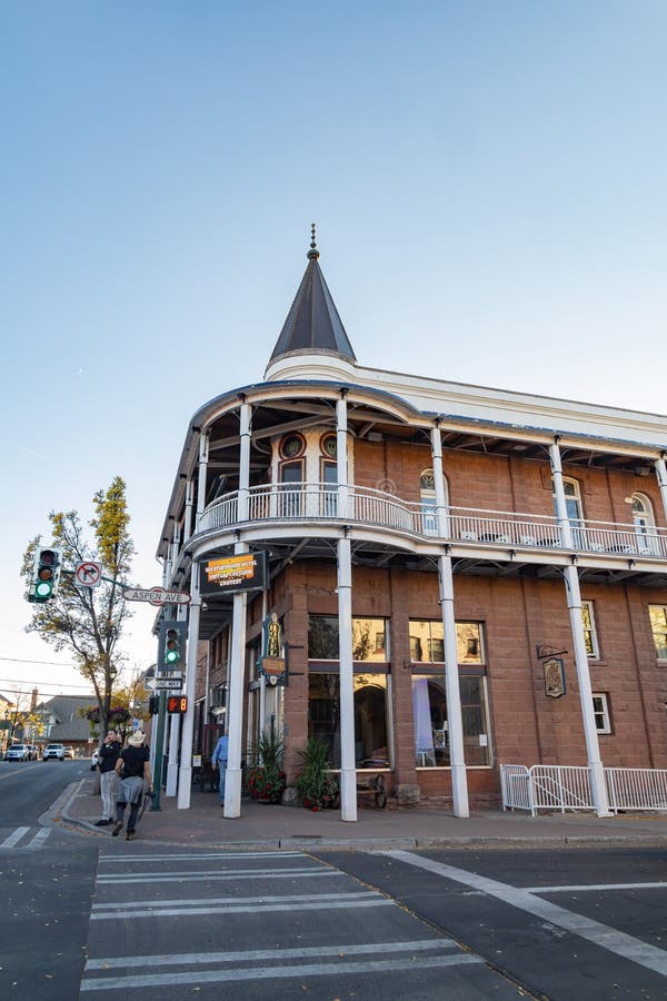 Afternoon Sunny View of the Flagstaff Old Town Cityscape Editorial ...