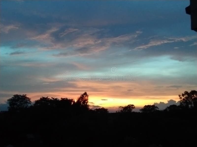 Afternoon sunset picture stock photo. Image of horizon - 195947686