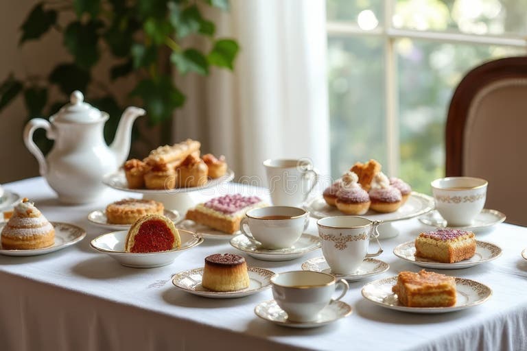 Afternoon Tea Delight stock illustration. Illustration of stylish ...