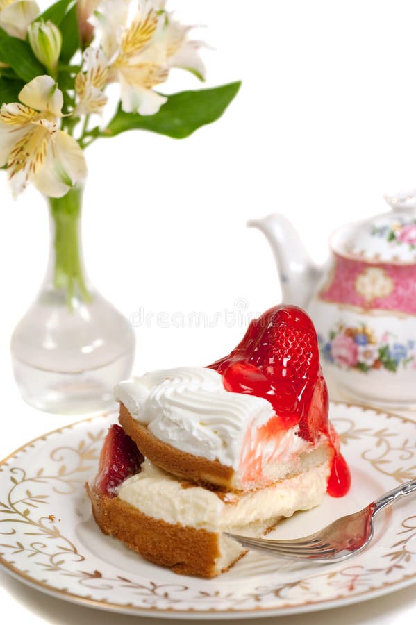 Afternoon tea and dessert stock image. Image of custard - 14253639