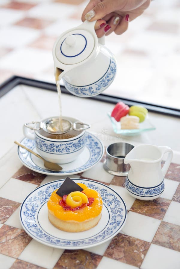 Afternoon tea 2 stock photo. Image of food, cream, brass - 55140020