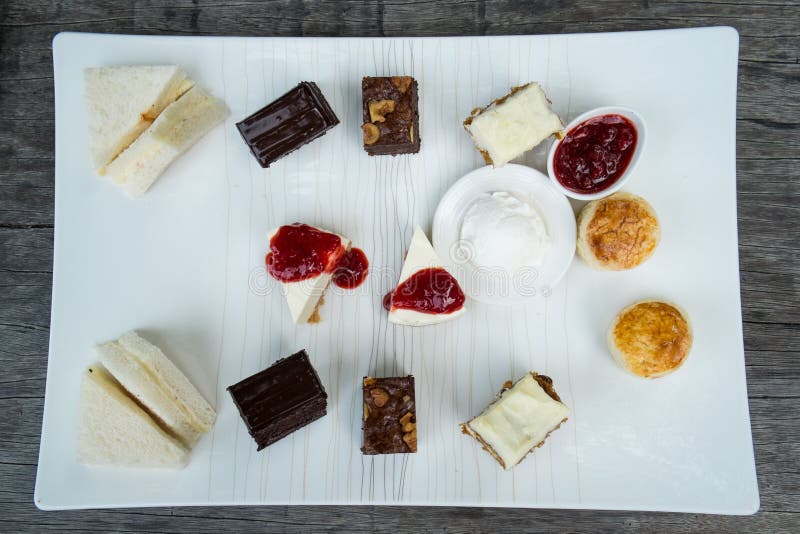 Afternoon tea and dessert stock image. Image of plate - 42583937