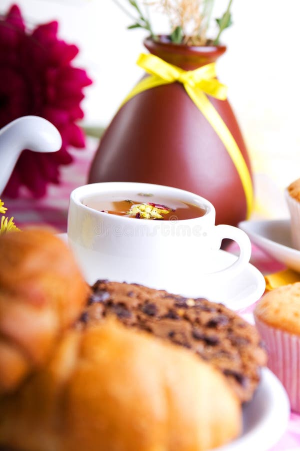 Afternoon Tea with Fresh Baking Stock Image - Image of cafe, morning ...