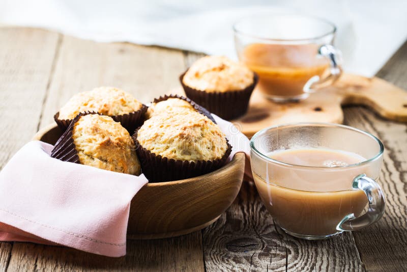 Afternoon Tea with Homemade Muffins Stock Photo - Image of bakery ...