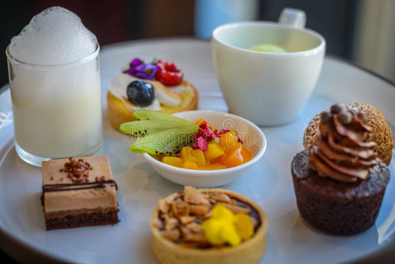 Afternoon Tea and Pastry Dessert Sweets Stock Image - Image of ...