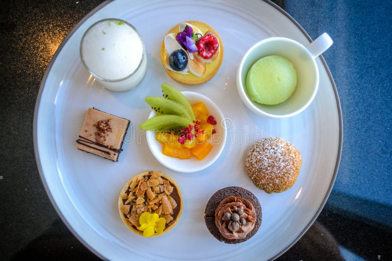 Afternoon Tea and Pastry Dessert Sweets Set Stock Photo - Image of ...