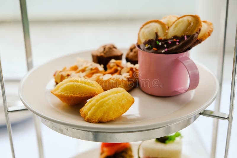 Afternoon tea set stock image. Image of tasty, cake - 229543543