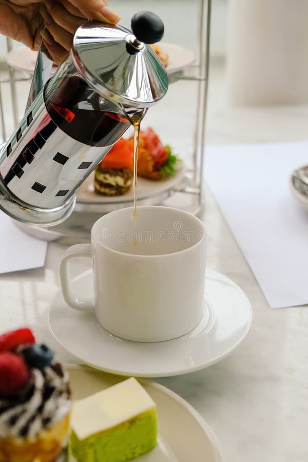 Afternoon Tea Set with Dessert Stock Photo - Image of brownie, gourmet ...