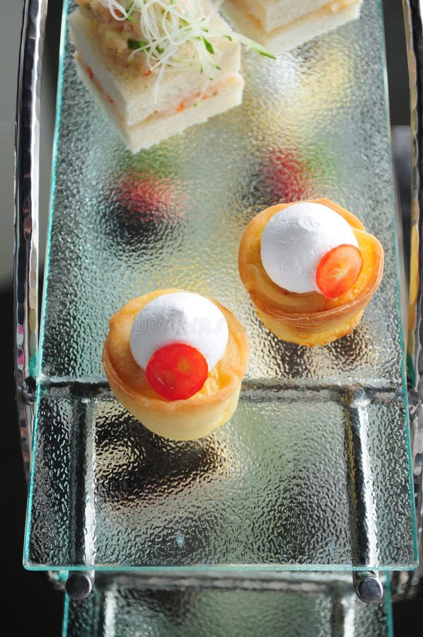 Afternoon Tea Set of Pastries Collection Stock Image - Image of ...