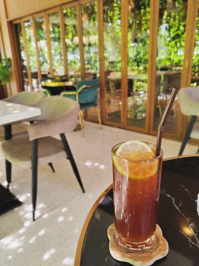 Afternoon Tea Time in a Coffee Stock Photo - Image of vintage, lemon ...