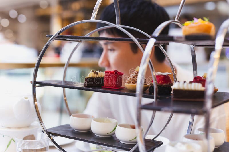 Afternoon Tea Time and Dessert on Table. Stock Image - Image of party ...