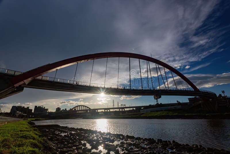 Afternoon View of the Beautiful Rainbow Bridge Stock Photo - Image of ...