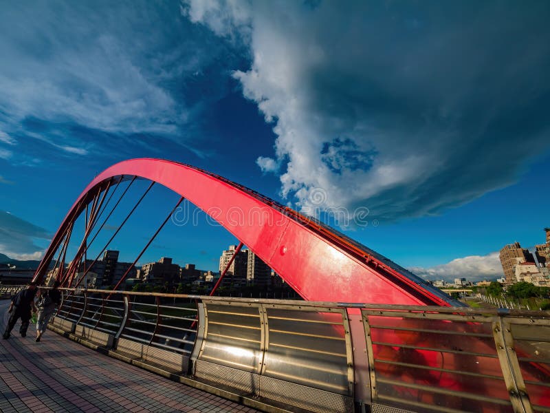 Afternoon View of the Beautiful Rainbow Bridge Stock Image - Image of ...