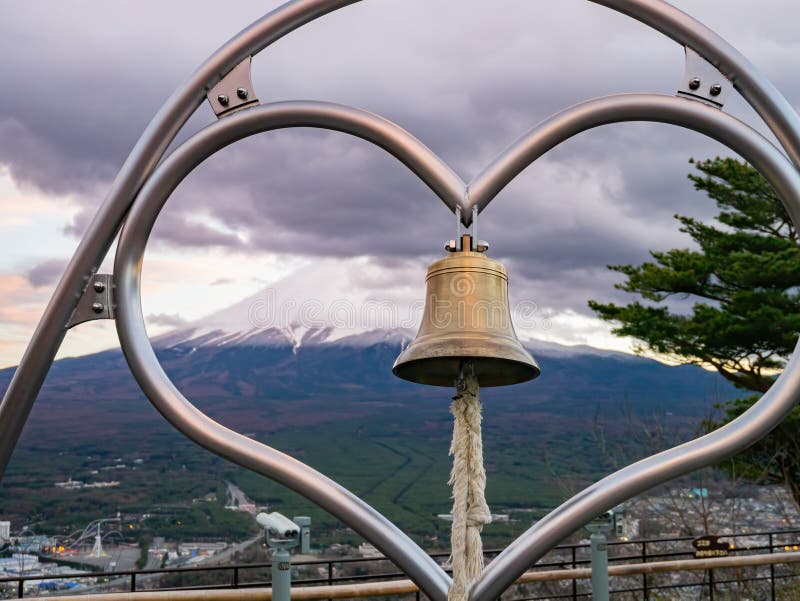Afternoon View of the Tenjo Bell with MT. Fuji Stock Photo - Image of ...
