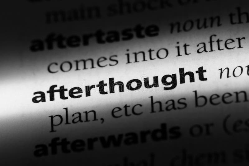 Afterthought stock photo. Image of afterthought, info - 114408216