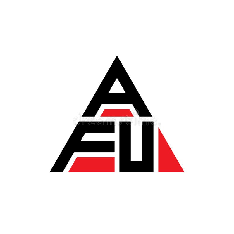 AFU Triangle Letter Logo Design with Triangle Shape. AFU Triangle Logo ...