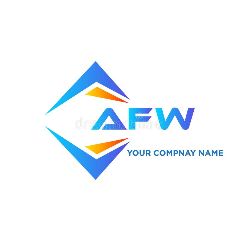 AFW Abstract Technology Logo Design on White Background. AFW Creative ...