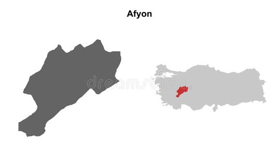 Afyon outline map stock vector. Illustration of infographic - 379013405