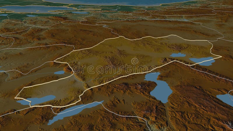 Afyon, Turkey - Outlined. Relief Stock Illustration - Illustration of ...