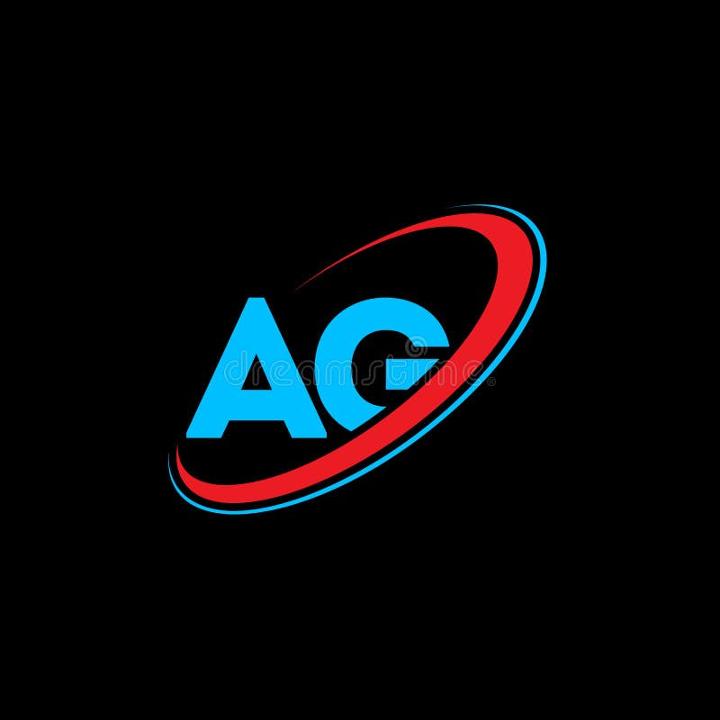 AG a G Letter Logo Design. Initial Letter AG Linked Circle Uppercase ...
