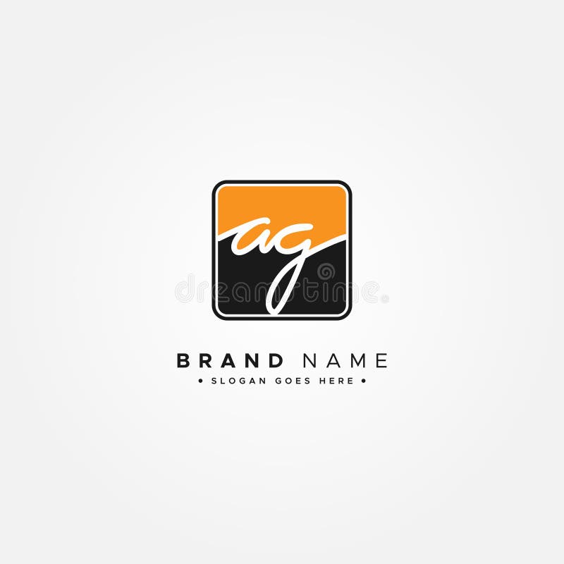 AG Initial Letter Signature Logo Template - Handwritten Vector Logo ...