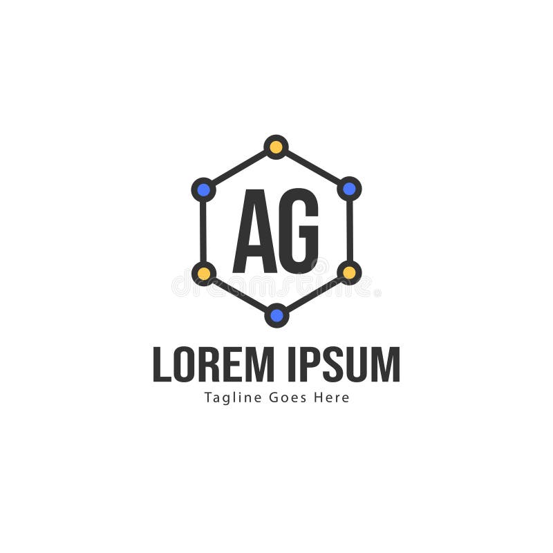 AG Letter Logo Design. Creative Modern AG Letters Icon Illustration ...