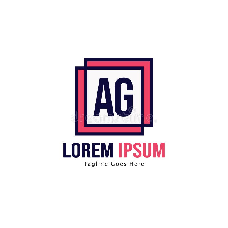 AG Letter Logo Design. Creative Modern AG Letters Icon Illustration ...