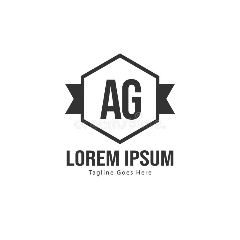 AG Letter Logo Design. Creative Modern AG Letters Icon Illustration ...